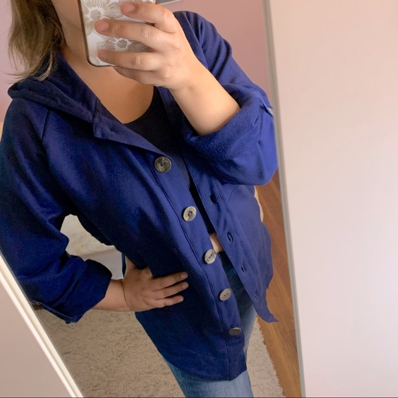 neon buddha | Jackets & Coats | Nwt Neon Buddha Button Down Blue Jacket ...
